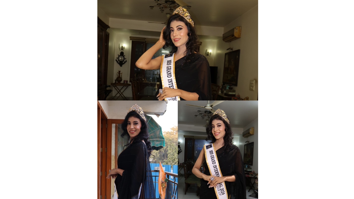 Payel Chatterjee won the title of First Runner Up 2024 At Mrs Grand International Beauty Pageant ...